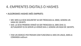 Empremtes digitals o hashes | PPT