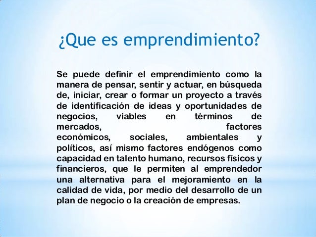 Emprendimiento diapositiva