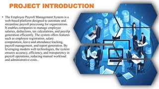 Employee payroll management system software project | PDF