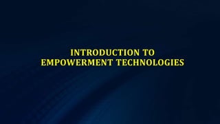 Emp Tech 1 introduction | PPTX