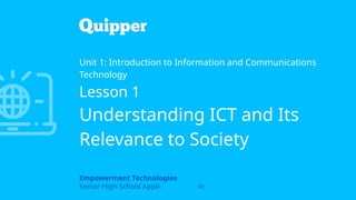 Empowerment Technologies Lesson 1-2 PPT for class | PPTX