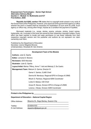 Emp tech q2_m12_l1_multimedia_and_ict_fv | PDF