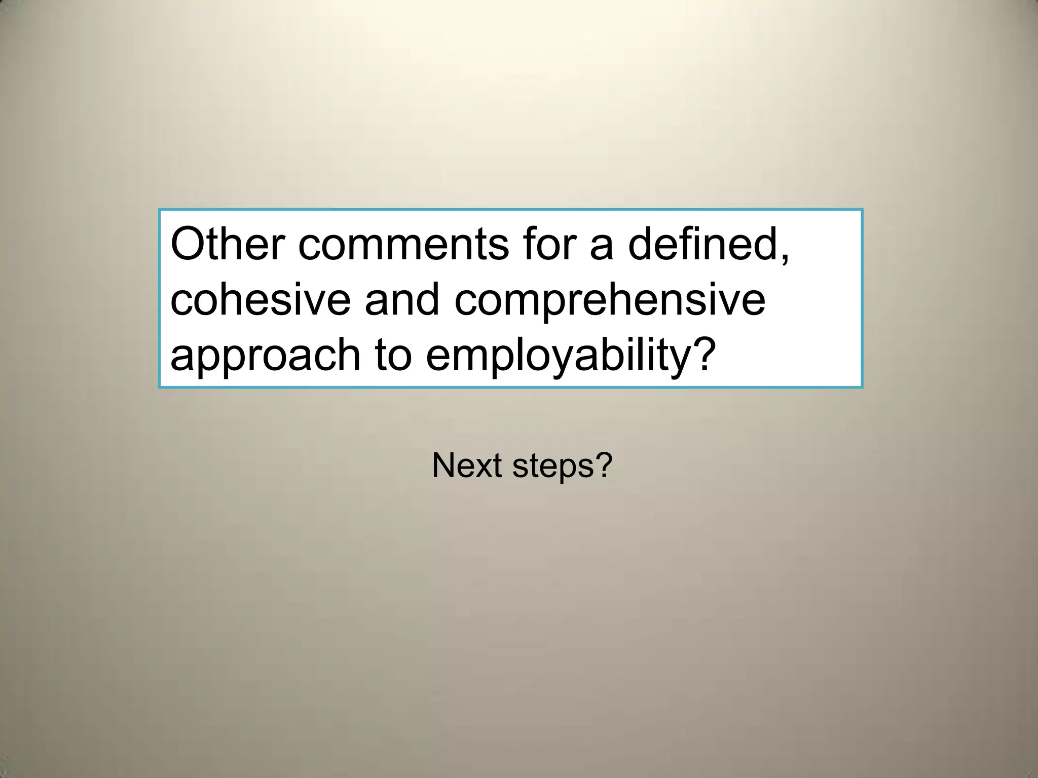 Employability Framework (Stages 1-4) | PPTX