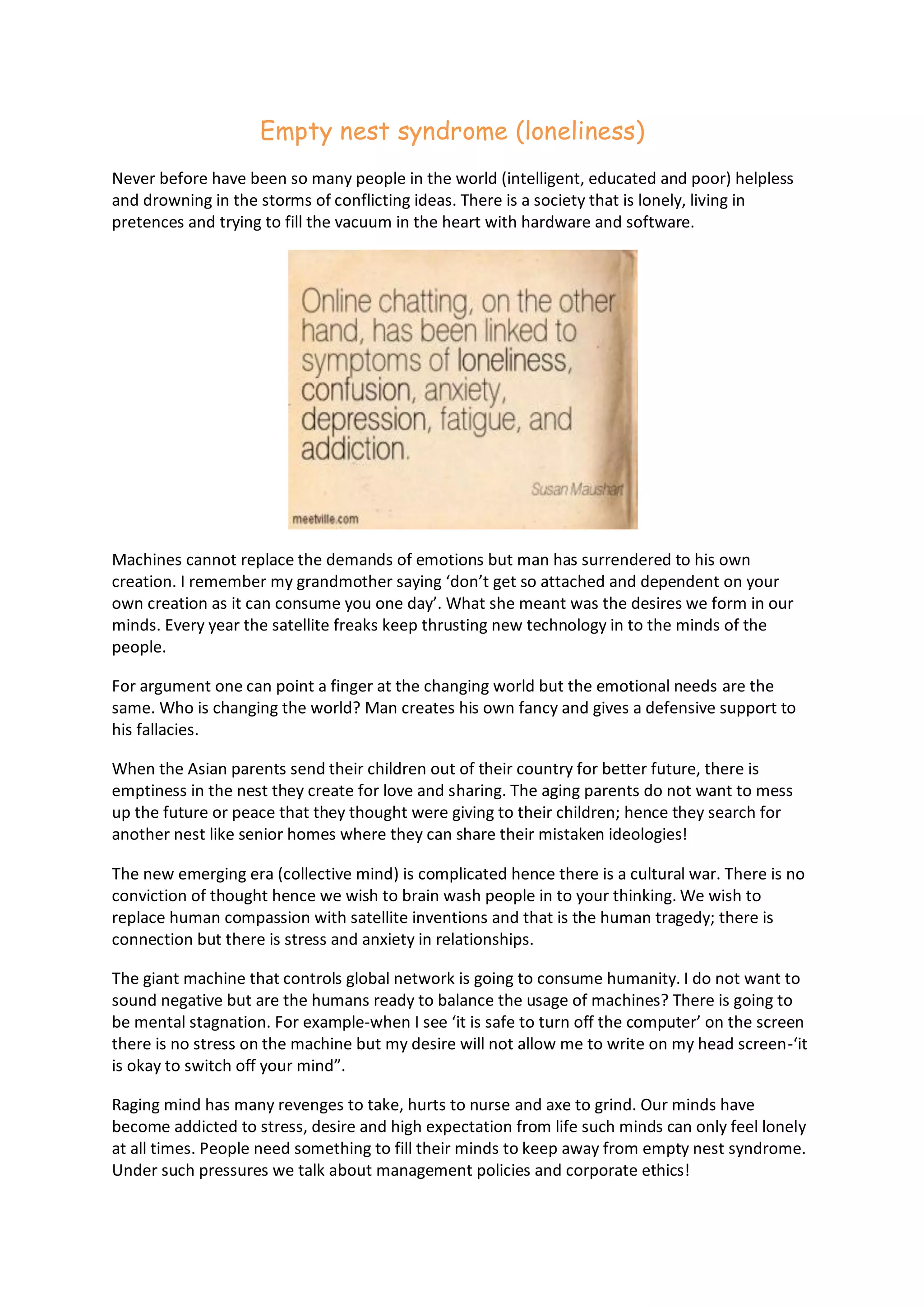 Empty nest syndrome | PDF