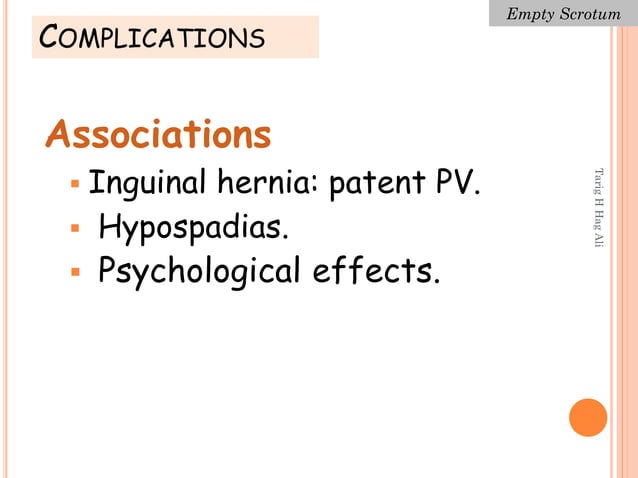 Empty scrotum tutorial | PPT