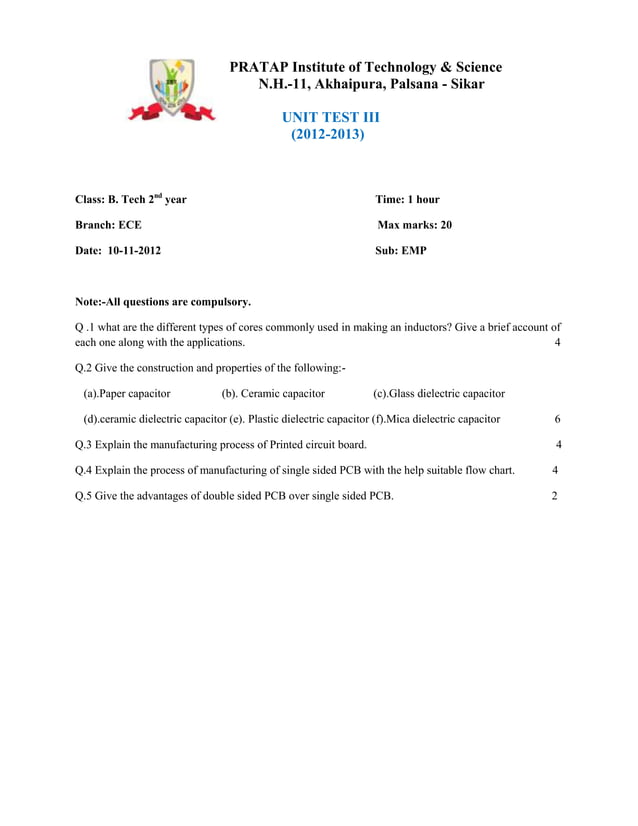 Emp unit test 3 | DOCX