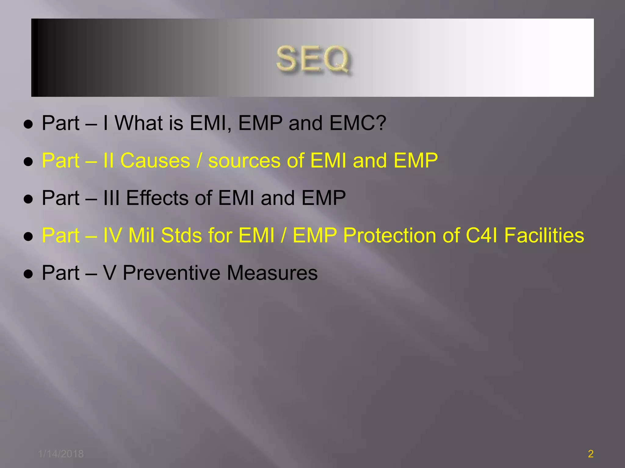 EMI and EMP Protection and Shielding | PPTX