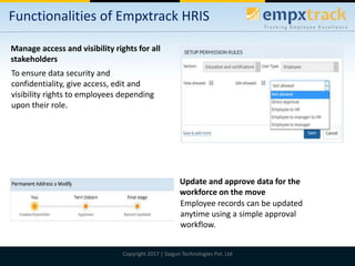 Empxtrack Human Resource Information System (HRIS) | PPTX