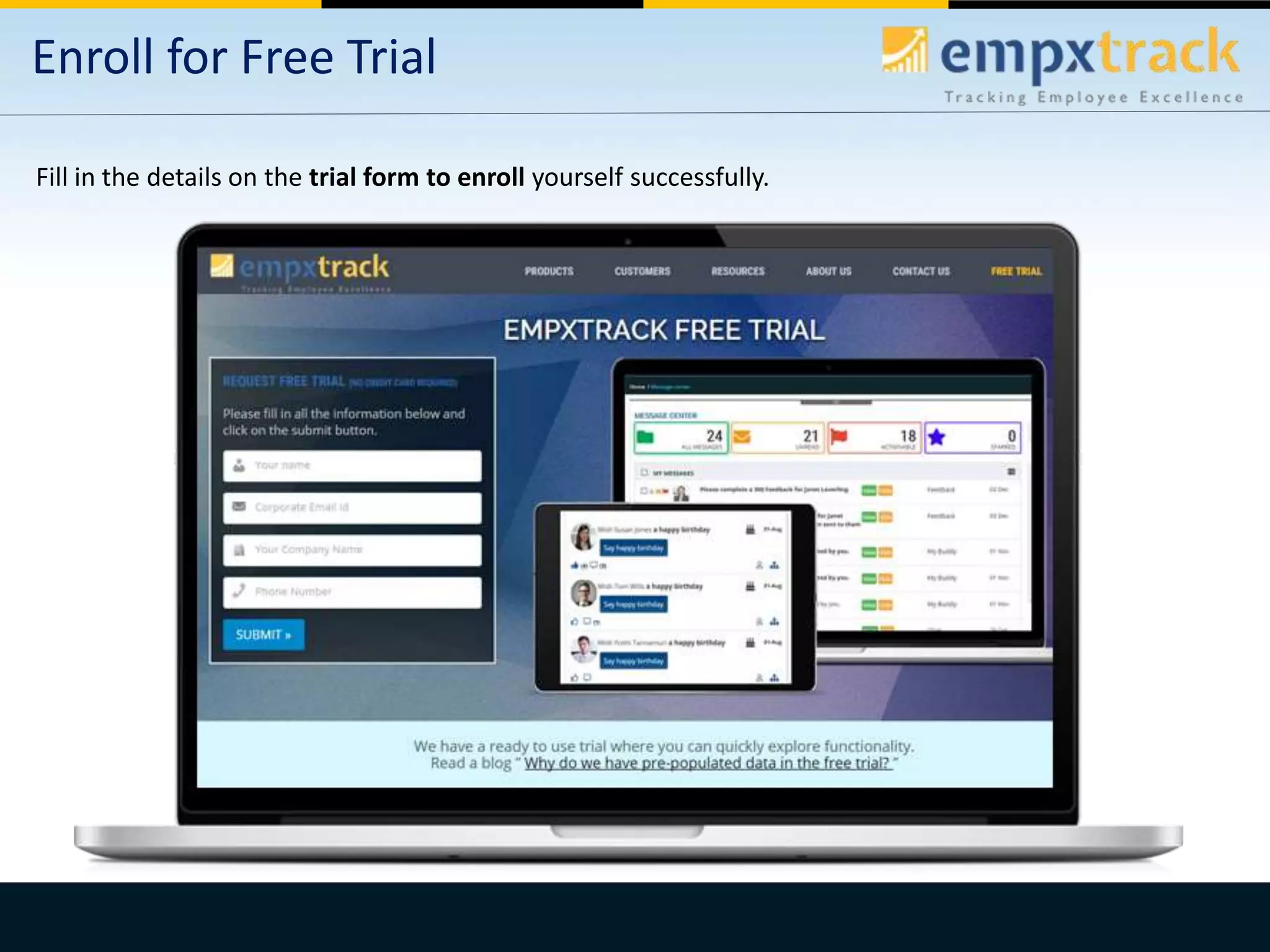 Empxtrack enrollment and initial introduction | PPT