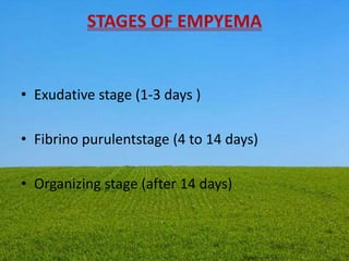 nursing management of patient with Empyema ppt | PPTX