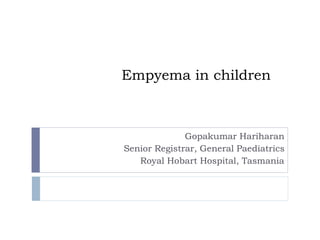 Empyma in children | PPTX