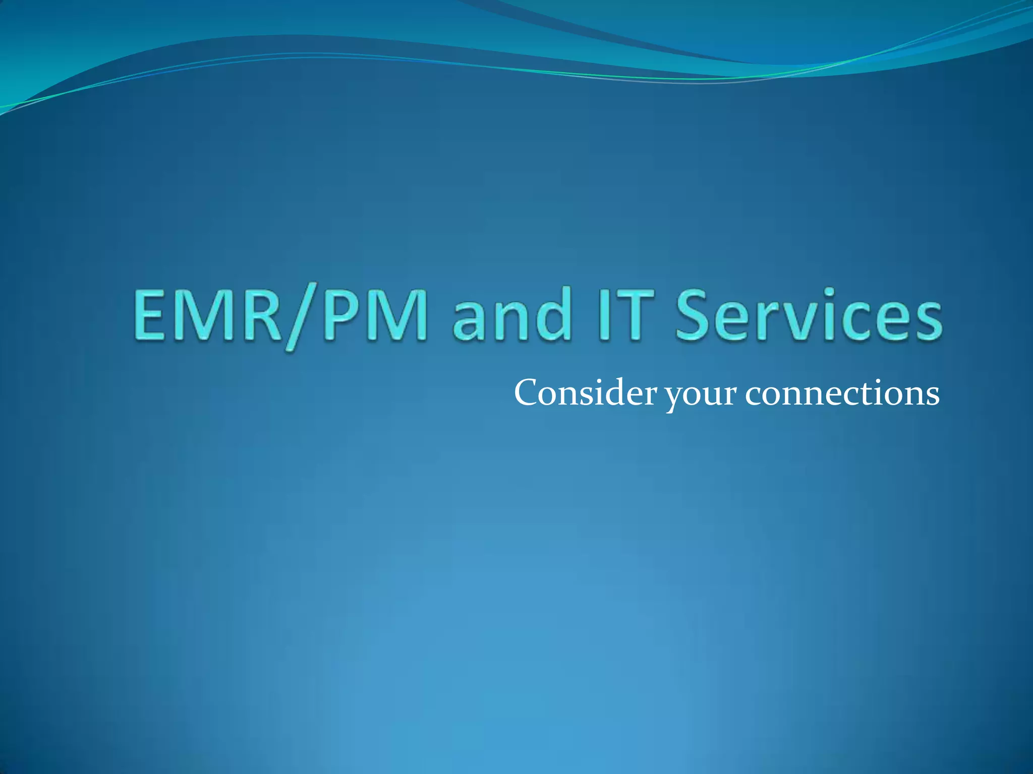 EMR and your Network Infrastructure | PPTX