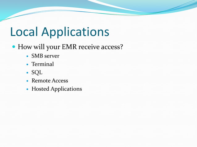 EMR and your Network Infrastructure | PPT