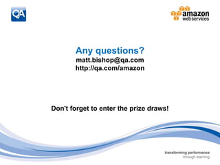 Matthew Bishop - A Quick Introduction to AWS Elastic MapReduce | PPT