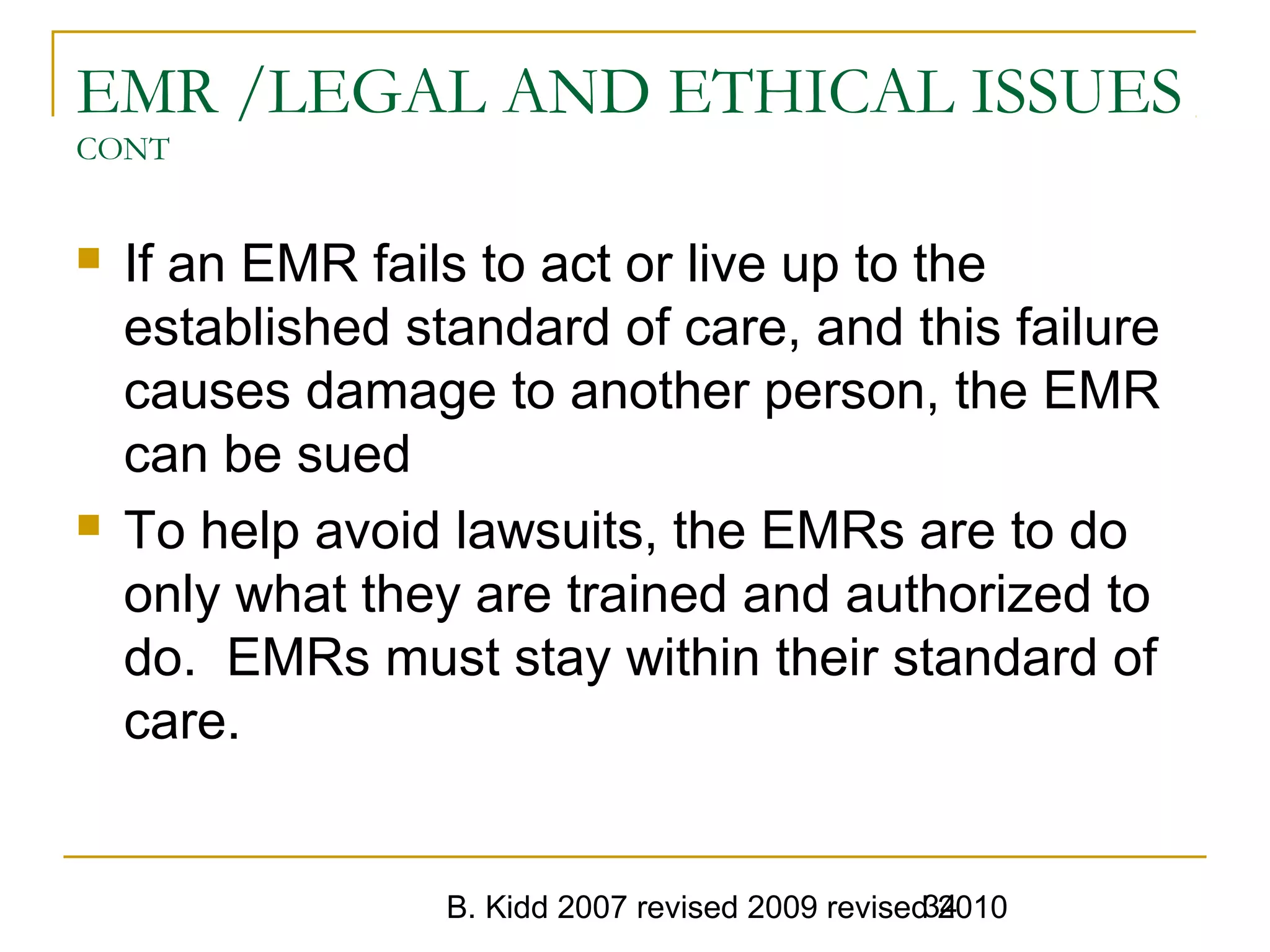 Emergency Medical Responder | PPT