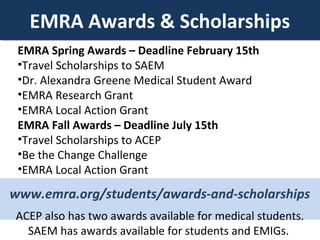 EMRA Medical Student Membership Benefits | PPT