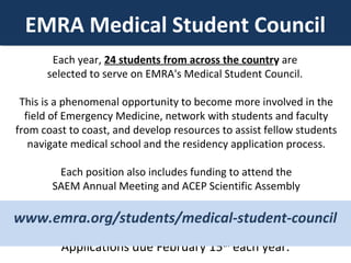 EMRA Medical Student Membership Benefits | PPT
