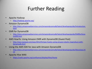 EMR and DynamoDB | PPT