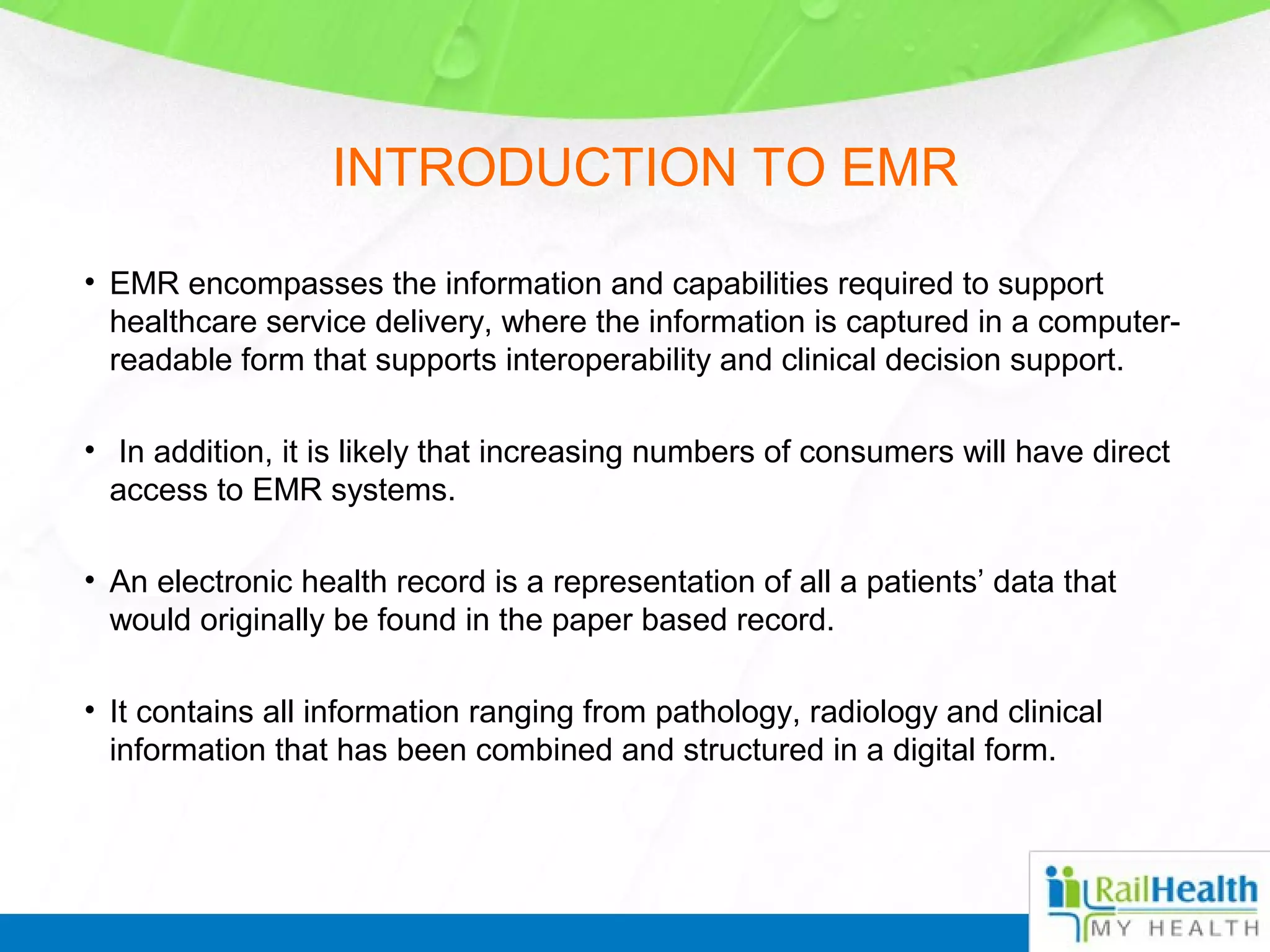 Electronic medical record for clinic | PPT