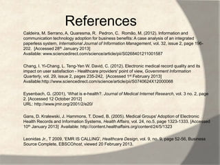 BENEFITS AND CHALLENGES TO THE ADOPTION OF ELECTRONIC MEDICAL RECORDS ...