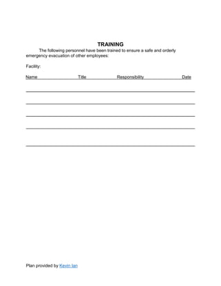 Emergency Action Plan Template | PDF