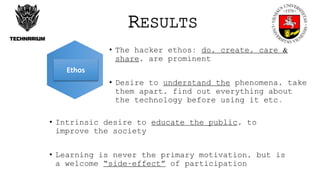 Technarium hackerspace: informal science & technology learning | PPT | Free Download
