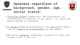 Technarium hackerspace: informal science & technology learning | PPT | Free Download