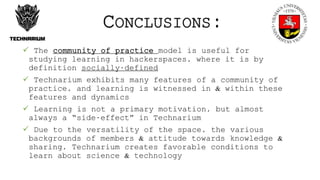 Technarium hackerspace: informal science & technology learning | PPT | Free Download