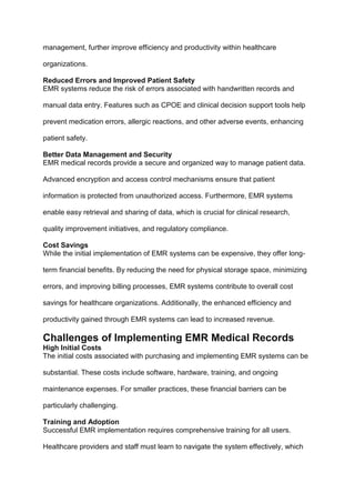 EMR Medical Records Transforming Patient Care and Healthcare Management ...