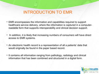 Electronic medical record for patients | PPT