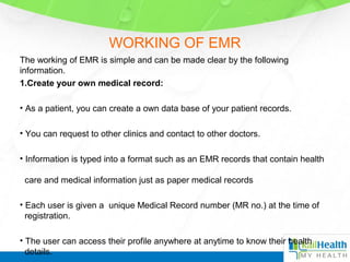Electronic medical record for patients | PPT