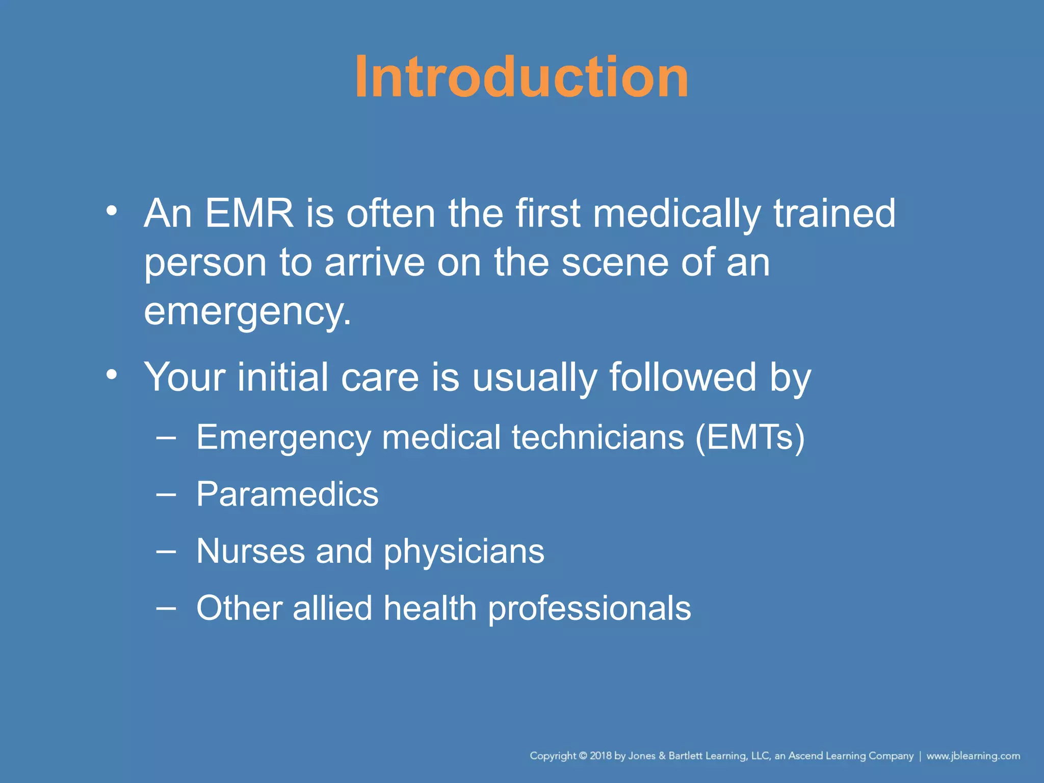 Chapter 1 Powerpoint - Emergency Medical Responder | PPT