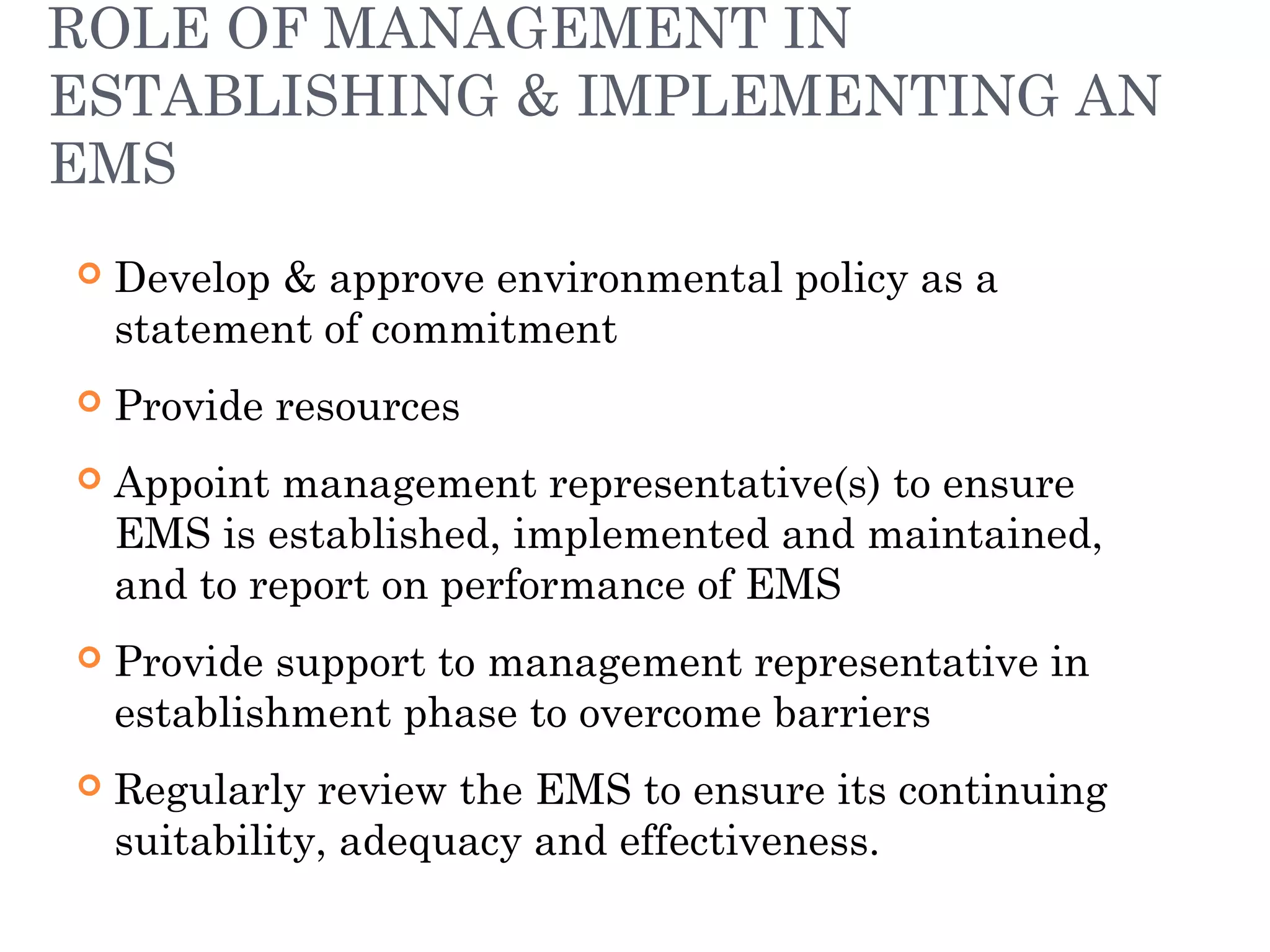 ENVIRONMENTAL MANAGEMENT SYSTEM | PPT