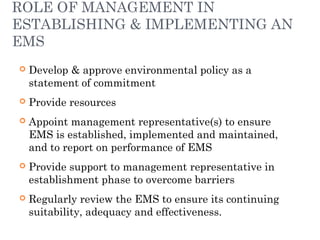 ENVIRONMENTAL MANAGEMENT SYSTEM | PPT