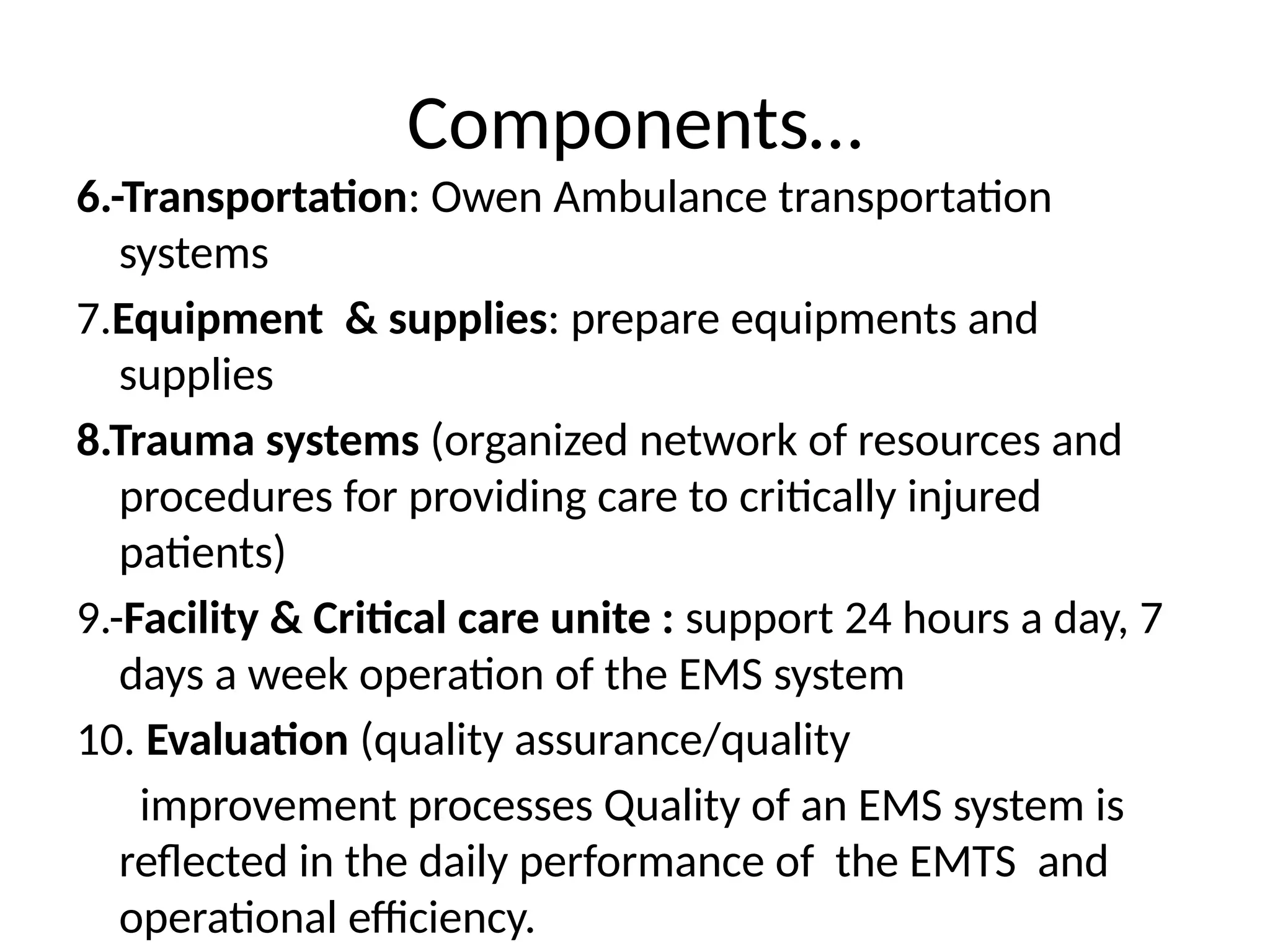 Emergency medical service system. power point | PPTX