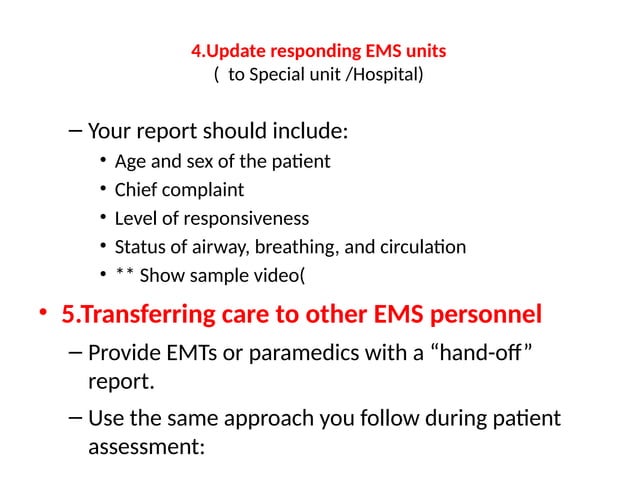 Emergency medical service system. power point | PPTX