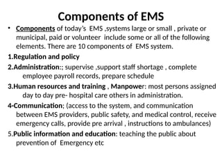 Emergency medical service system. power point | PPTX