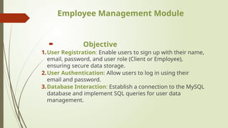 EMPLOYEE MANAGEMENT SYSTEM PPT presentation | PPT