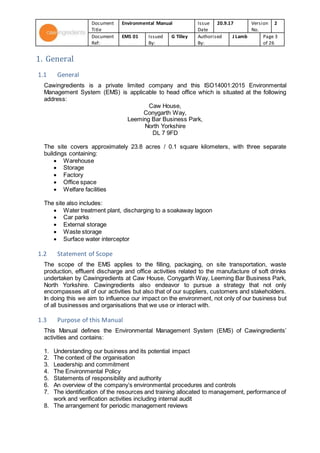 Ems 01 iso14001 2015 environmental manual | DOCX