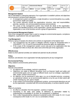 Ems 01 iso14001 2015 environmental manual | DOCX
