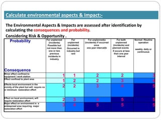 EMS Aspects and Impacts detailed presentation | PDF