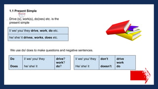 Em sat grammar 1 - present tenses | PDF