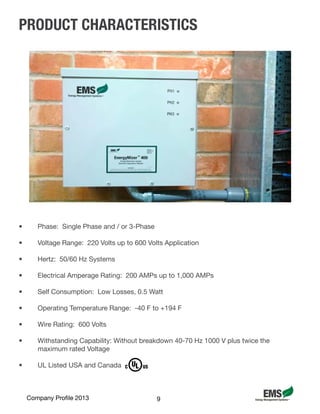 EMS Company Profile - Energy Management Systems | PDF