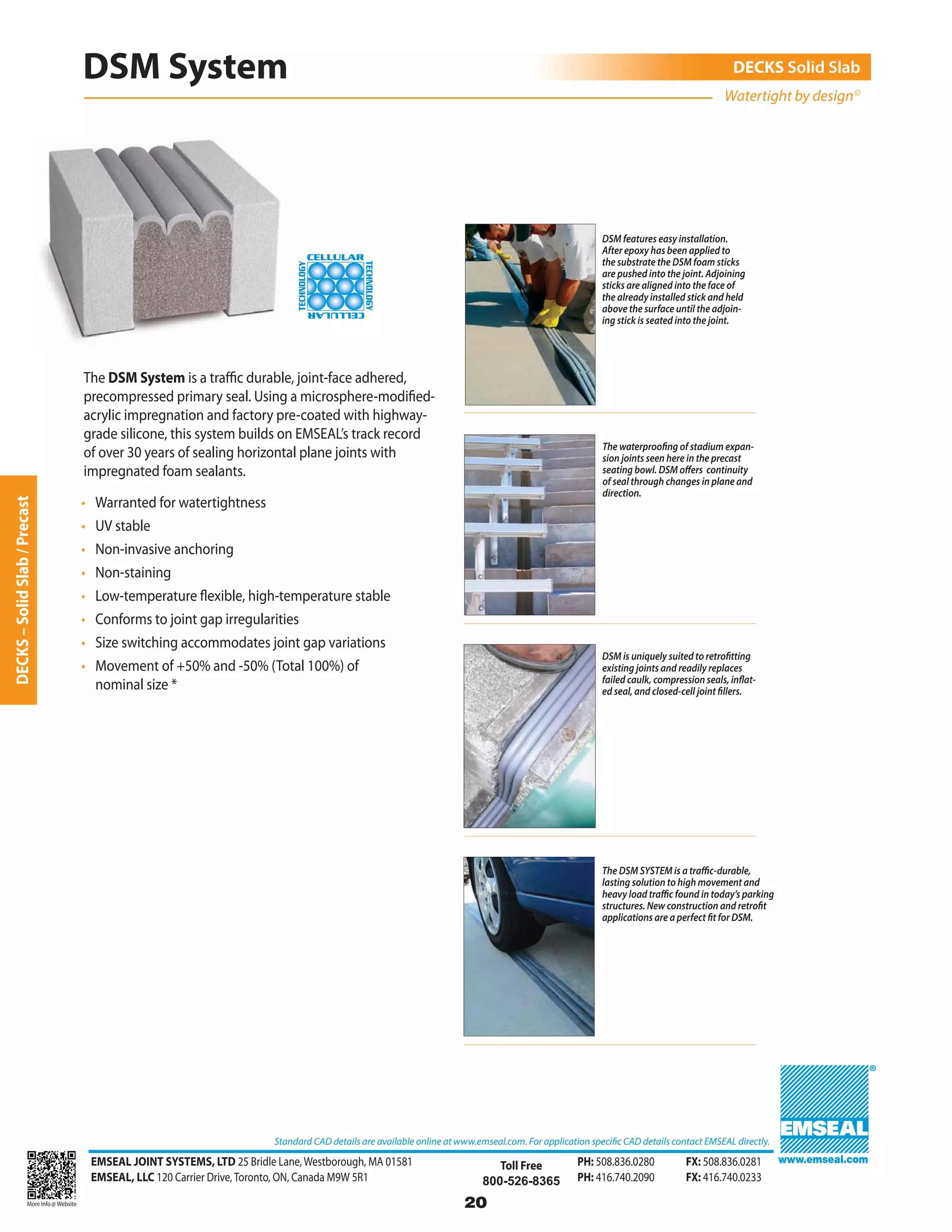 Emseal expansion joint and precompressed sealant catalog for ...