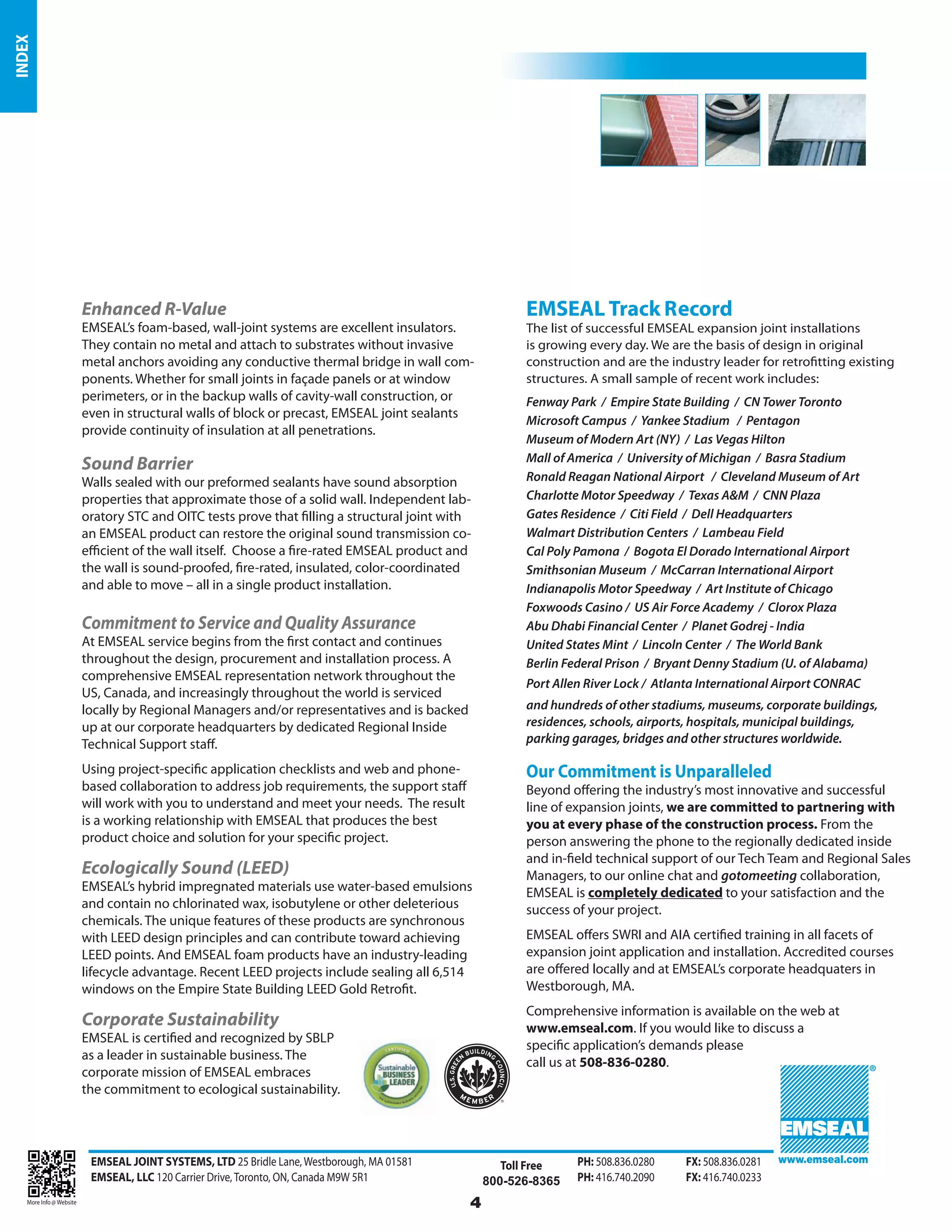 Emseal expansion joint and precompressed sealant catalog for ...