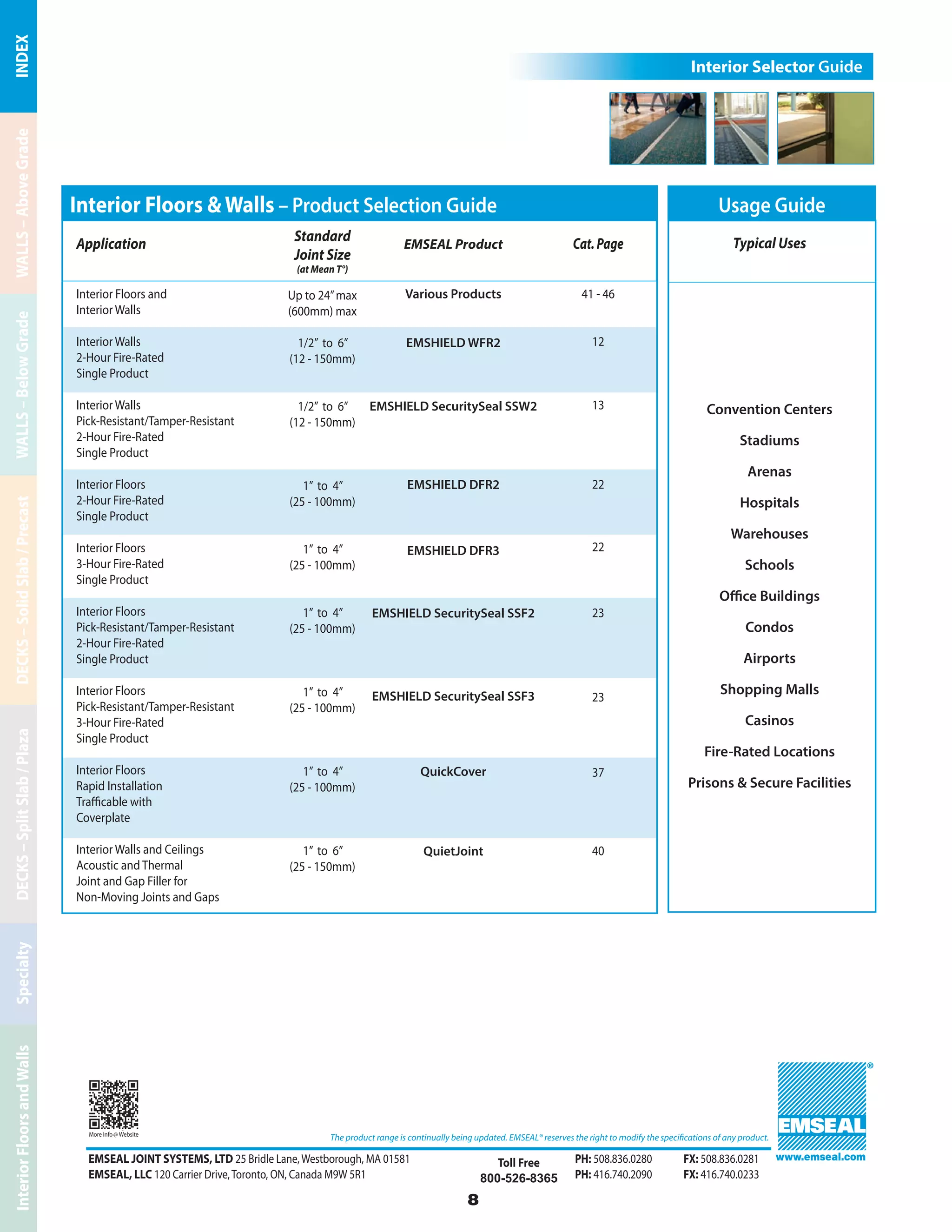 Emseal expansion joint and precompressed sealant catalog for ...