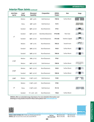 Emseal expansion joint and precompressed sealant catalog for ...