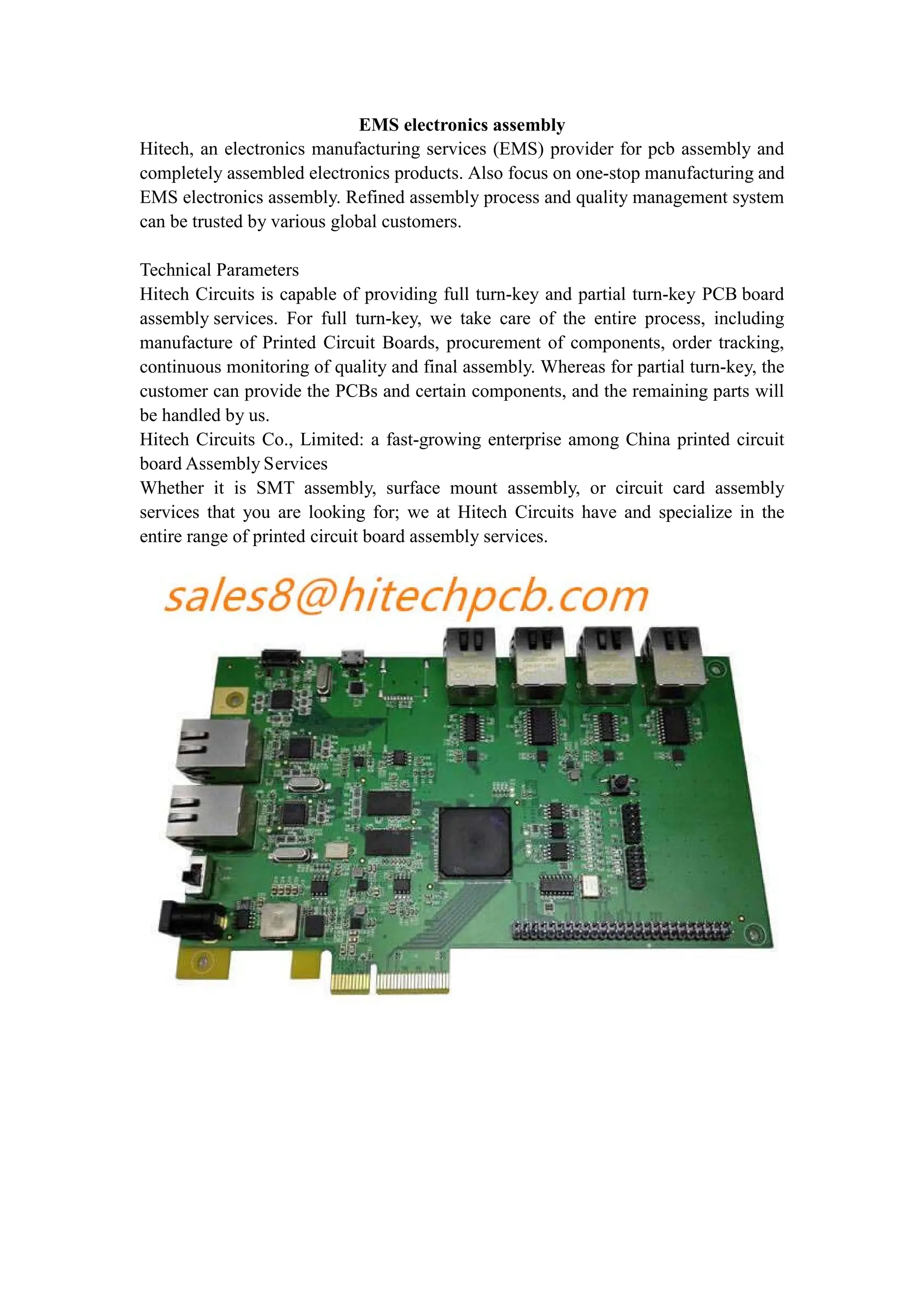 EMS electronics PCB assembly made in China | PDF