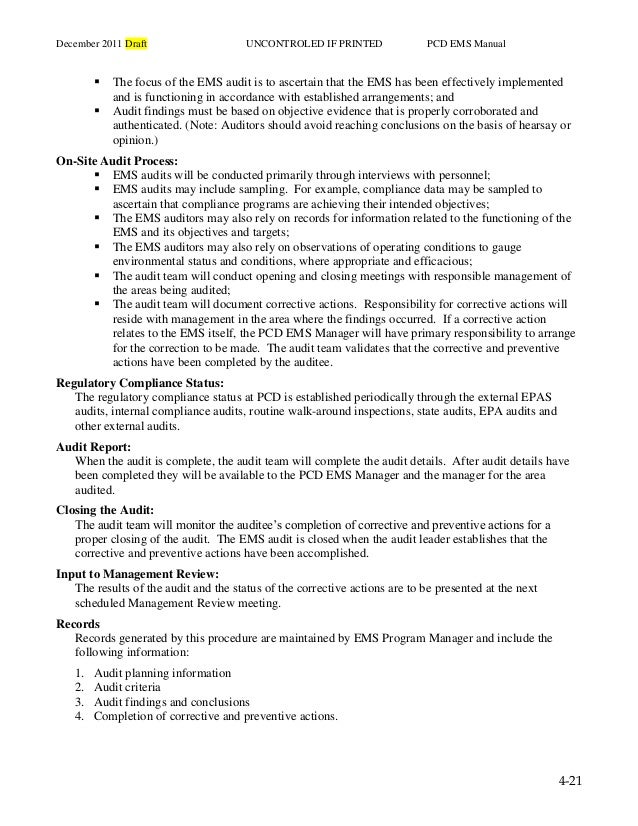 Ems example documents