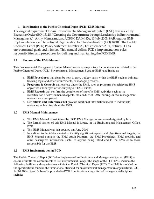 Ems example documents